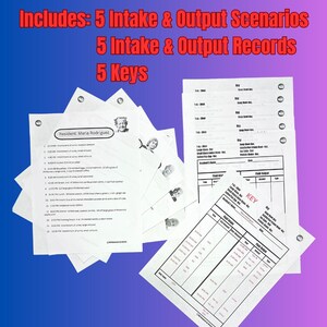 Intake and Output Activity for Nurse Aides (cnas) - Etsy