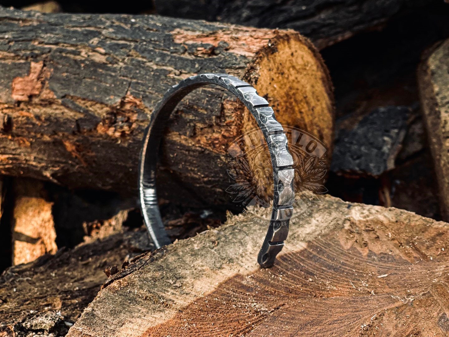 Hand Forged Damascus Bracelet, Damascus Steel, Viking Oath Bracelet ...