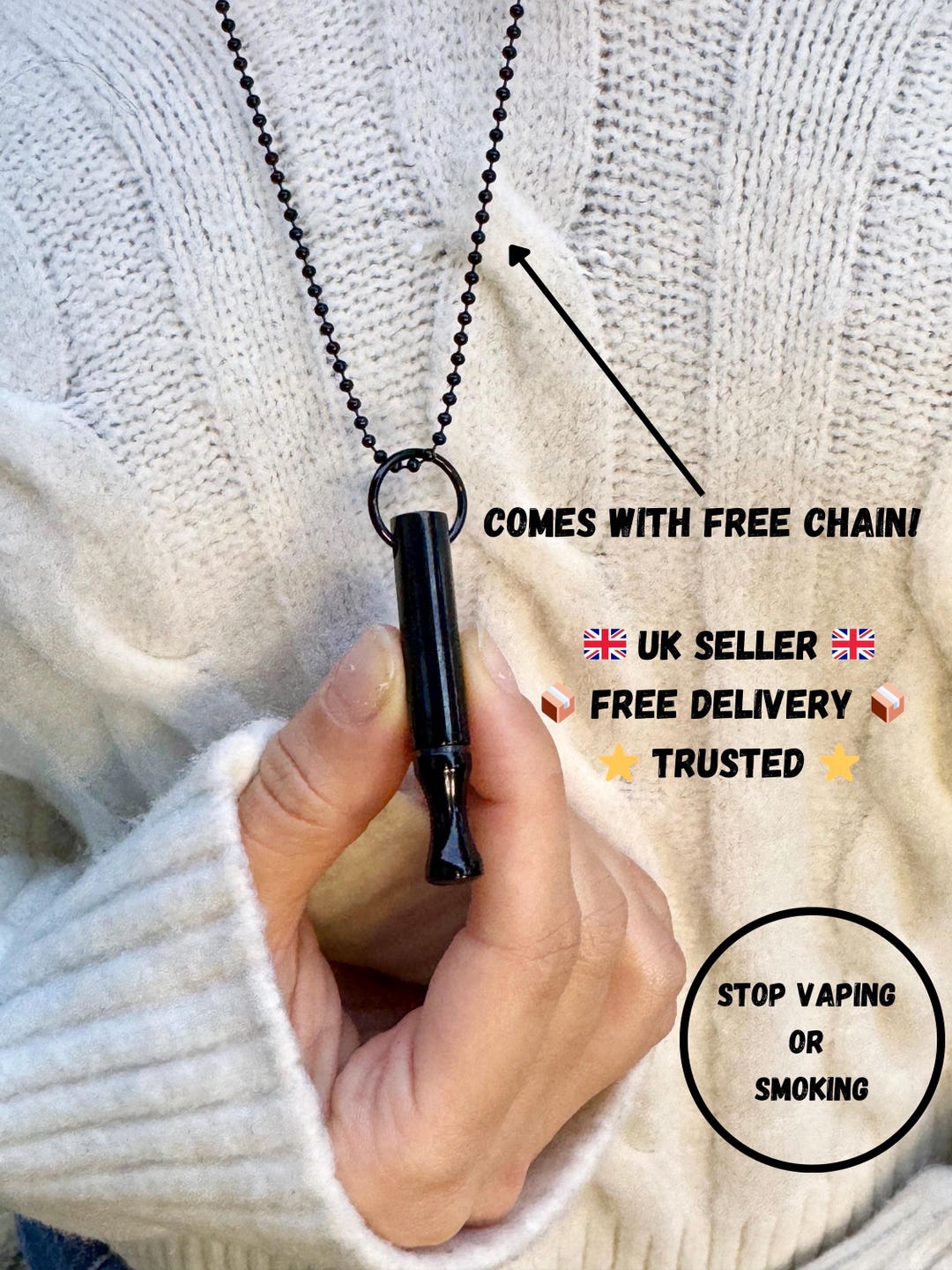 Breathing Necklace for Anxiety & Stress Stop Smoking Vaping Aid - a ...