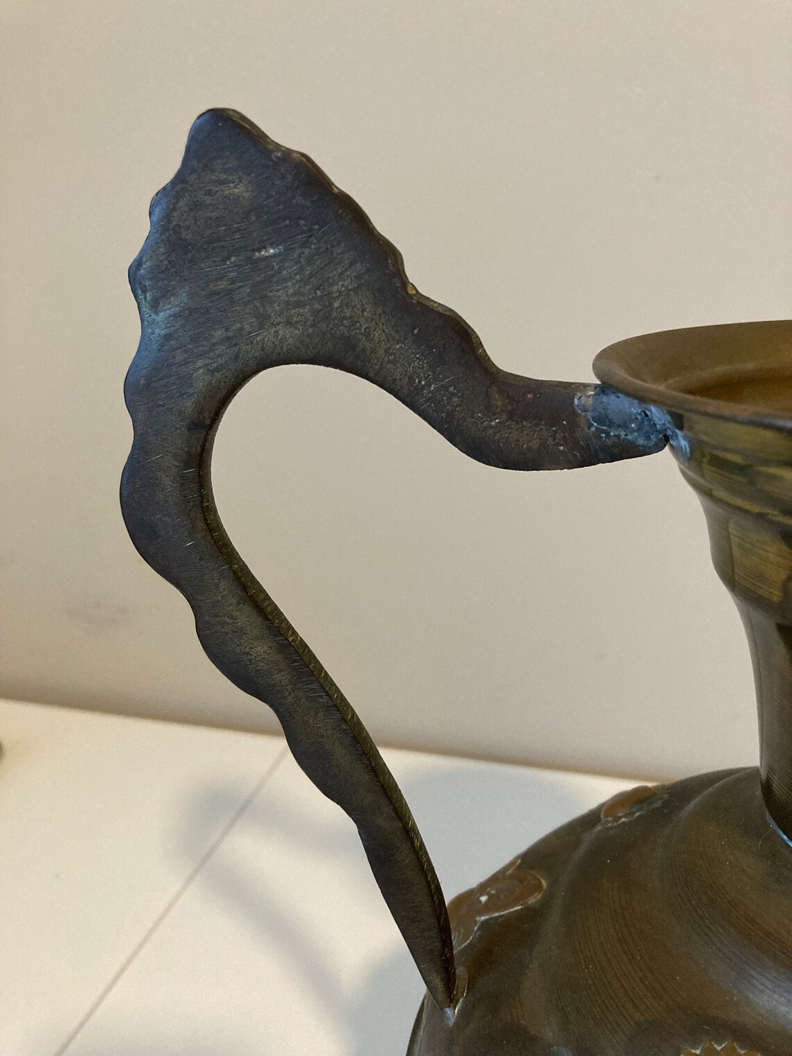 Vintage Trophy Handmade Brass Vase With Ornate Copper, Trophy Style ...