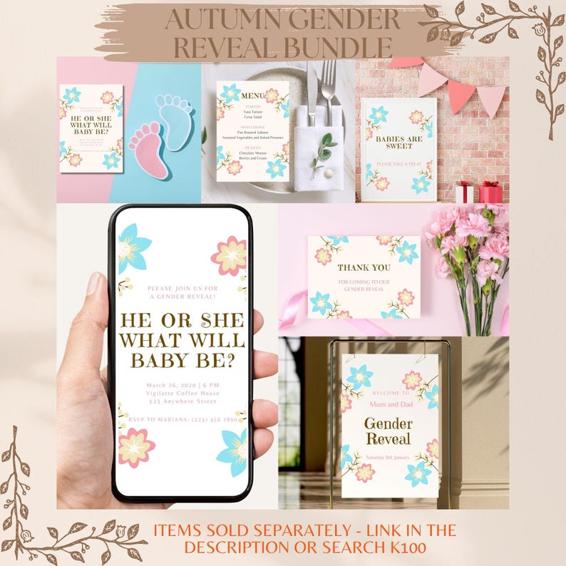Thank You Card, Thank You, Gender Reveal, Gender Reveal Thank You Card ...