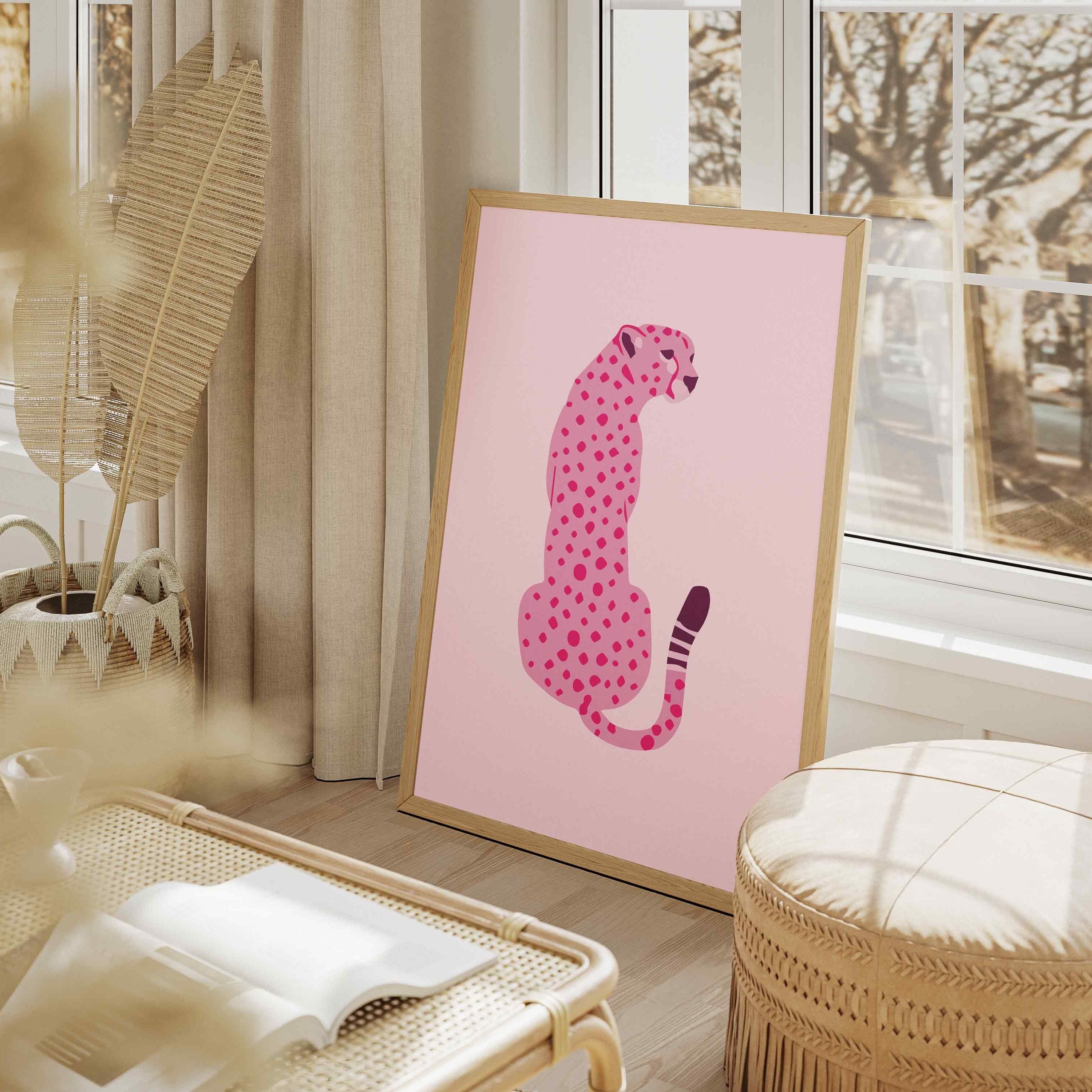 Cheetah Wall Art, Cheetah Print, Cute Apartment Decor, Aesthetic Wall ...