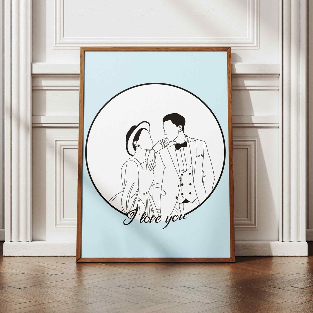 Custom Line Drawing, Faceless Portrait, Portrait From Photo, Custom ...