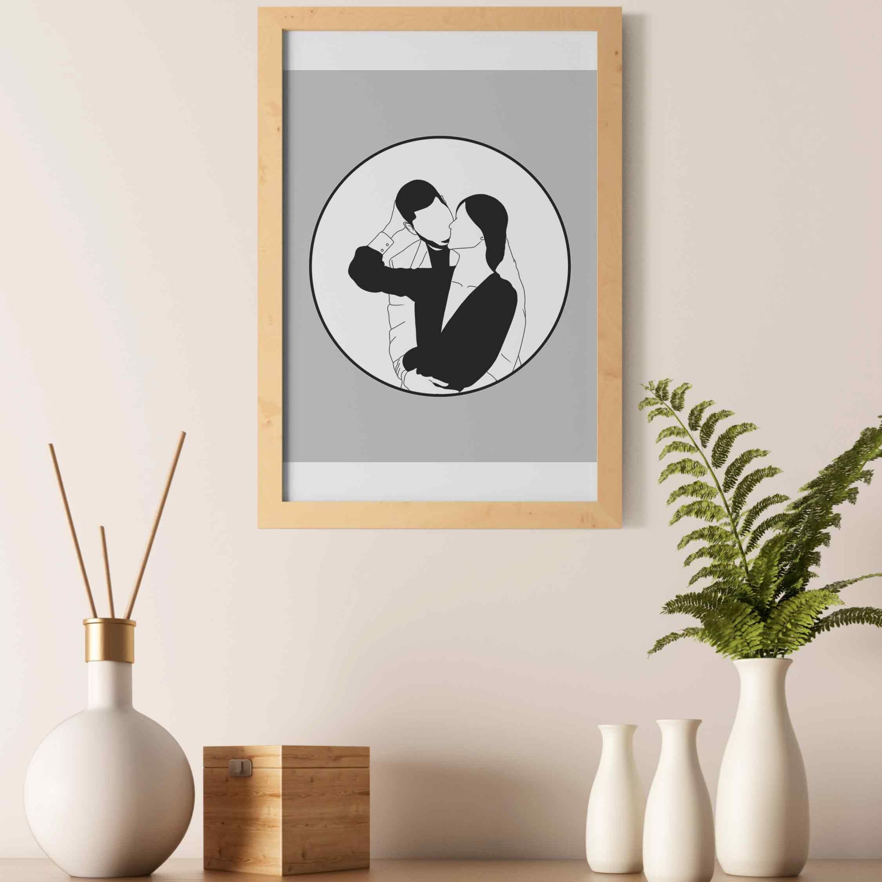 Custom Line Drawing, Faceless Portrait, Portrait From Photo, Custom ...