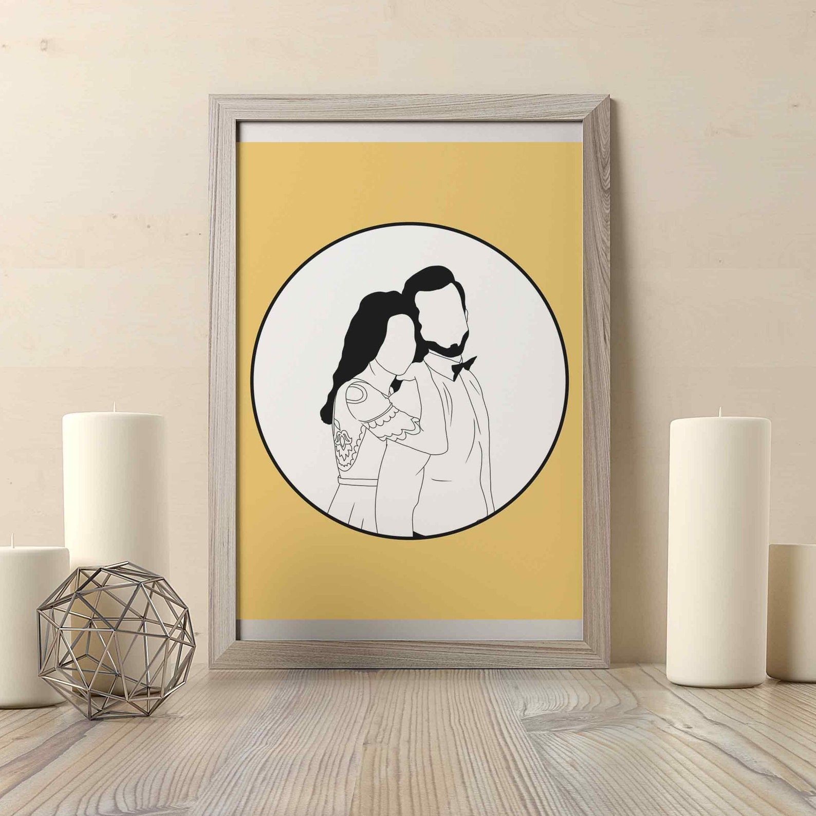 Custom Line Drawing, Faceless Portrait, Portrait From Photo, Custom ...