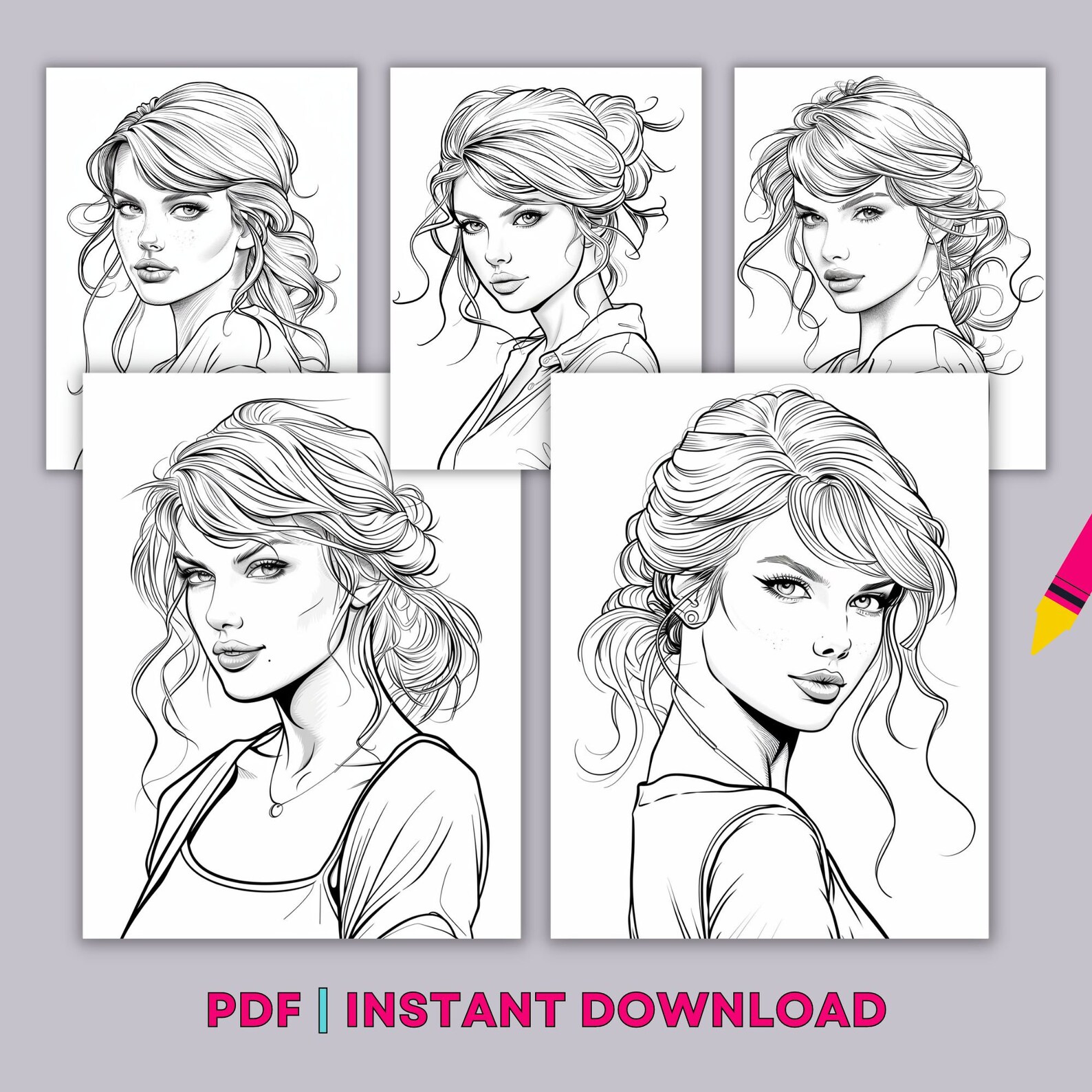 Swifties Coloring Digital Download Taylor Swift Printables Coloring ...