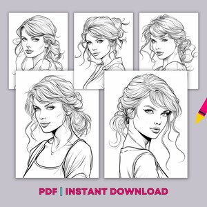 Swifties Coloring Digital Download Taylor Swift Printables Coloring ...