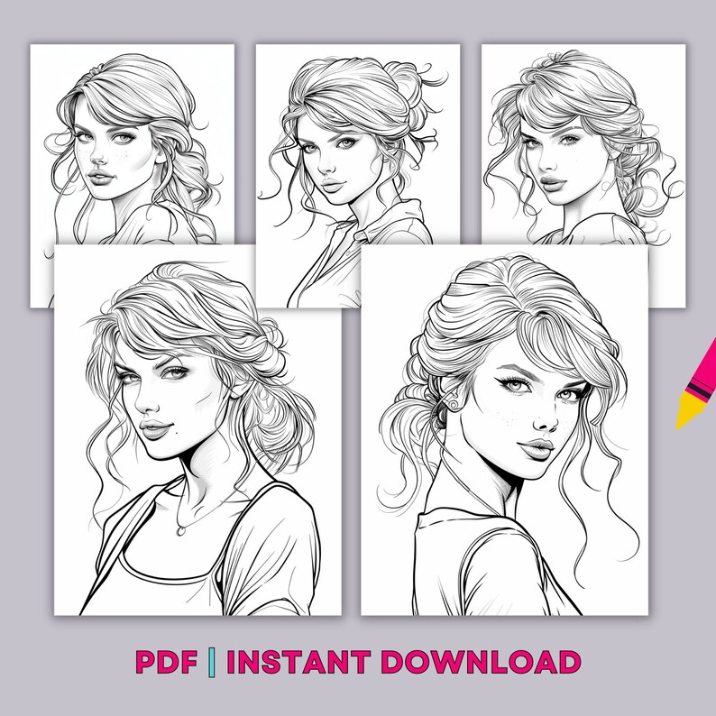 Swifties Coloring Digital Download Taylor Swift Printables Coloring ...