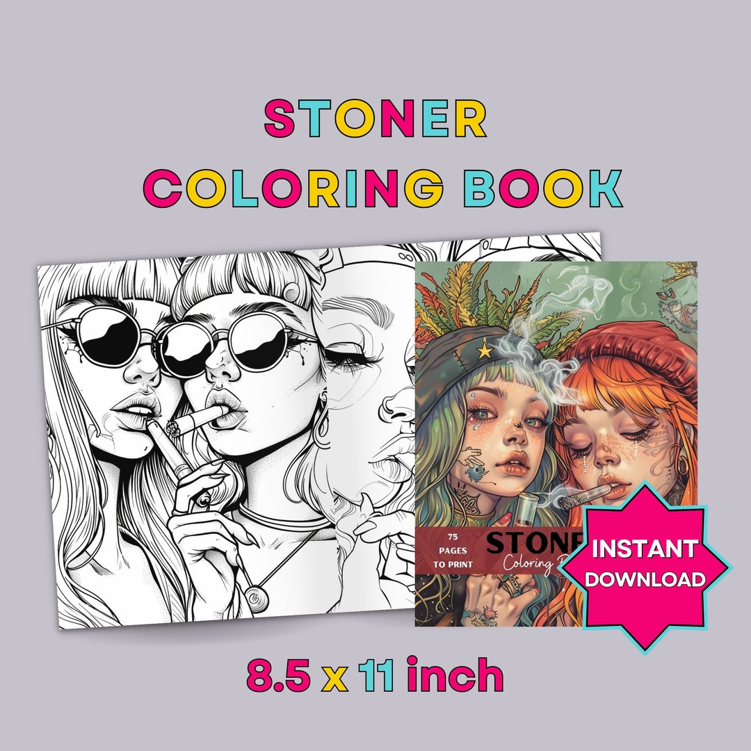 Adult Coloring Book 420 Coloring Book Stoner Gift Weed Stuff Weed ...