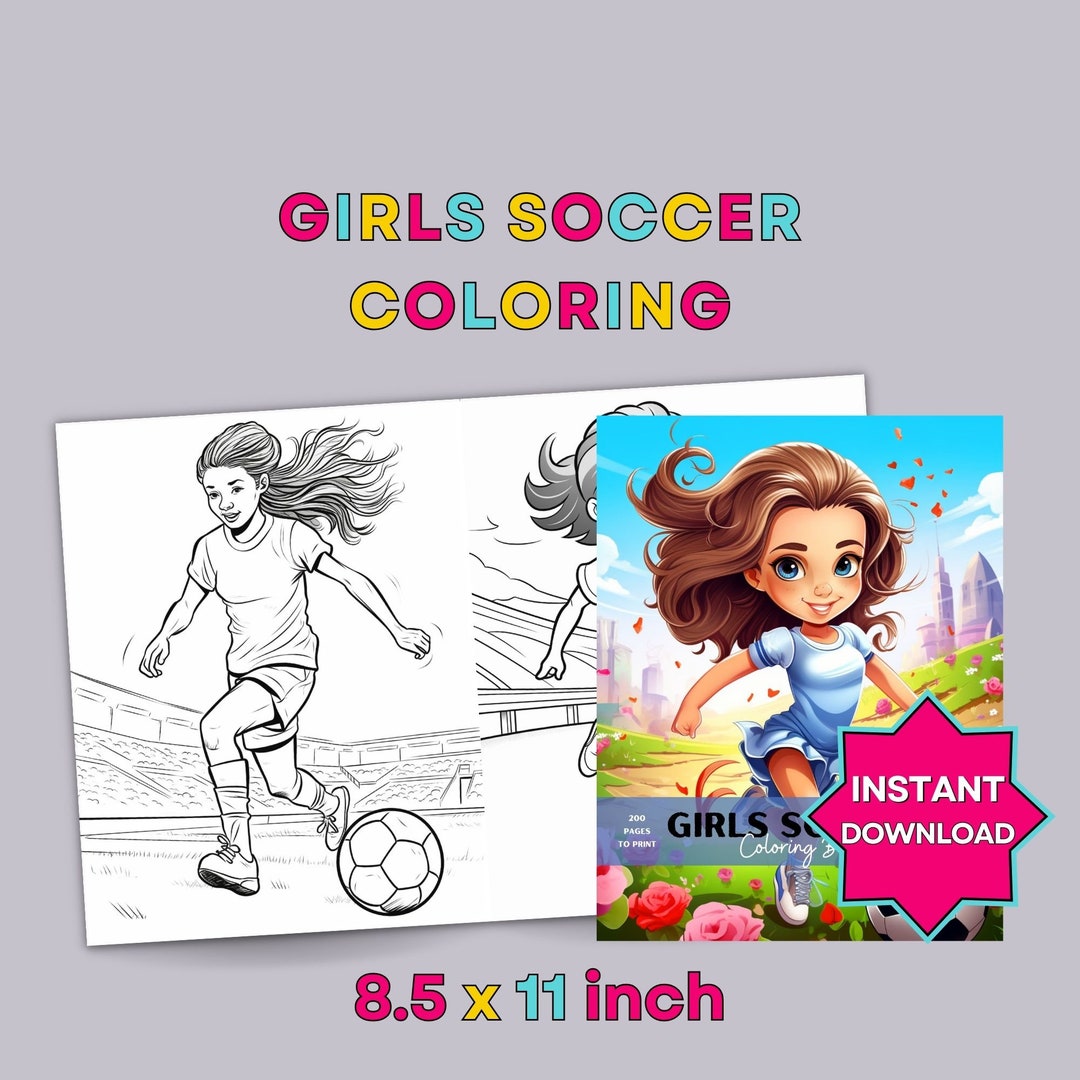 Coloring Soccer Soccer Girl Soccer Girl Coloring Pages Girls Soccer ...