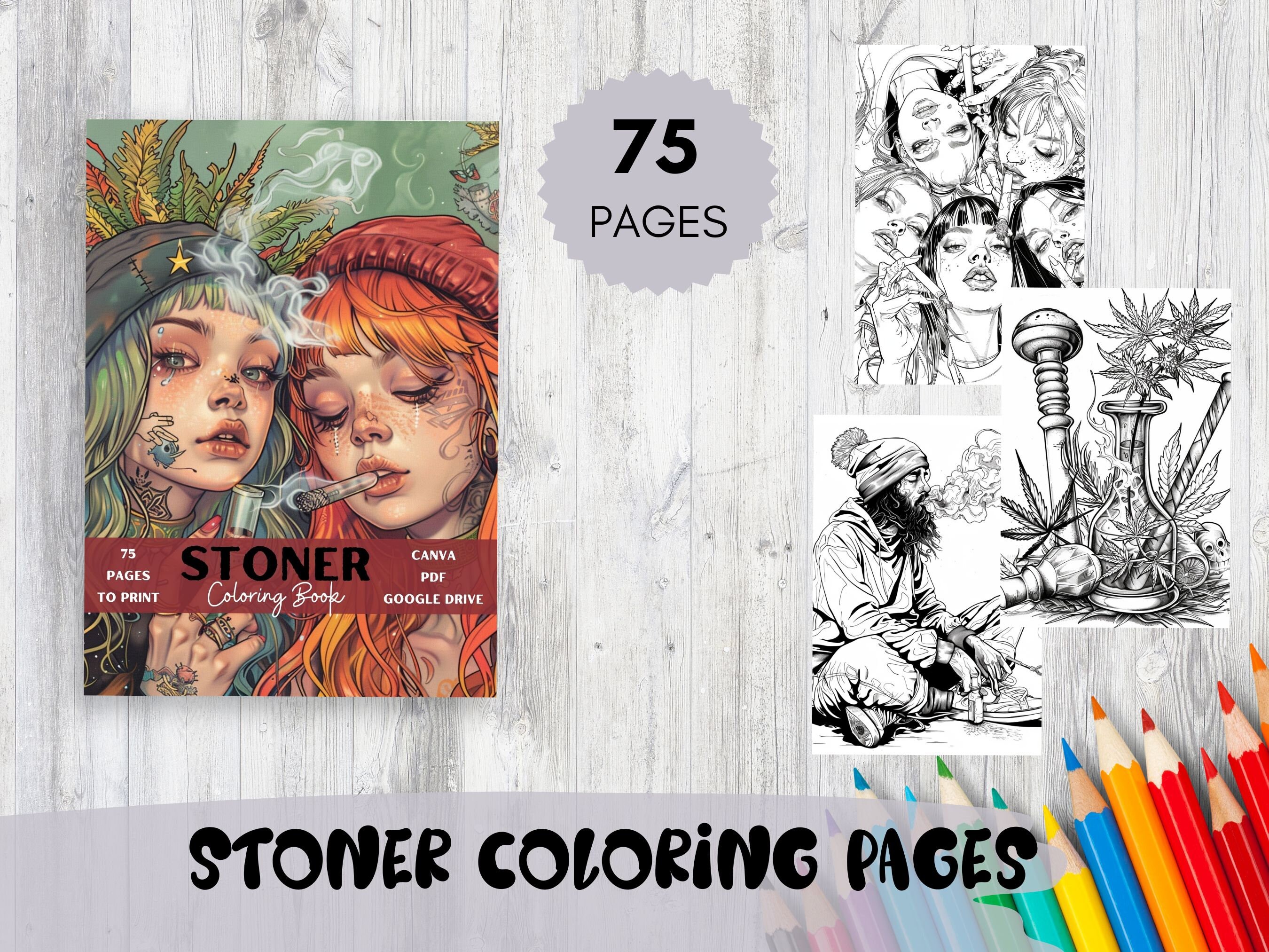 Adult Coloring Book 420 Coloring Book Stoner Gift Weed Stuff Weed ...