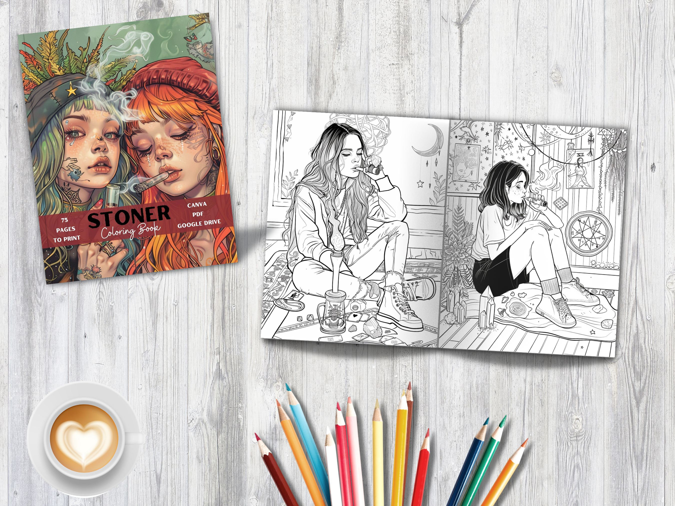 Adult Coloring Book 420 Coloring Book Stoner Gift Weed Stuff Weed ...