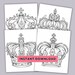 Crown Coloring Coloring Page Printable Pdf File Instant Download ...
