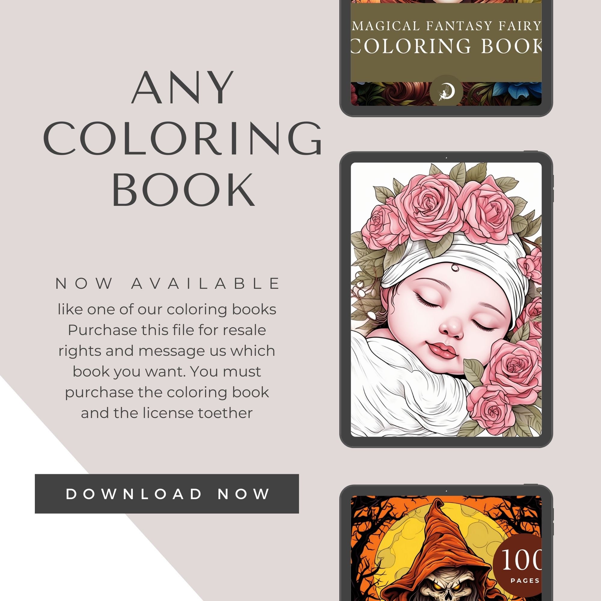 Digital Download Commercial Use Coloring Books Instant Download ...