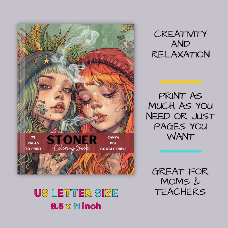 Adult Coloring Book 420 Coloring Book Stoner Gift Weed Stuff Weed ...