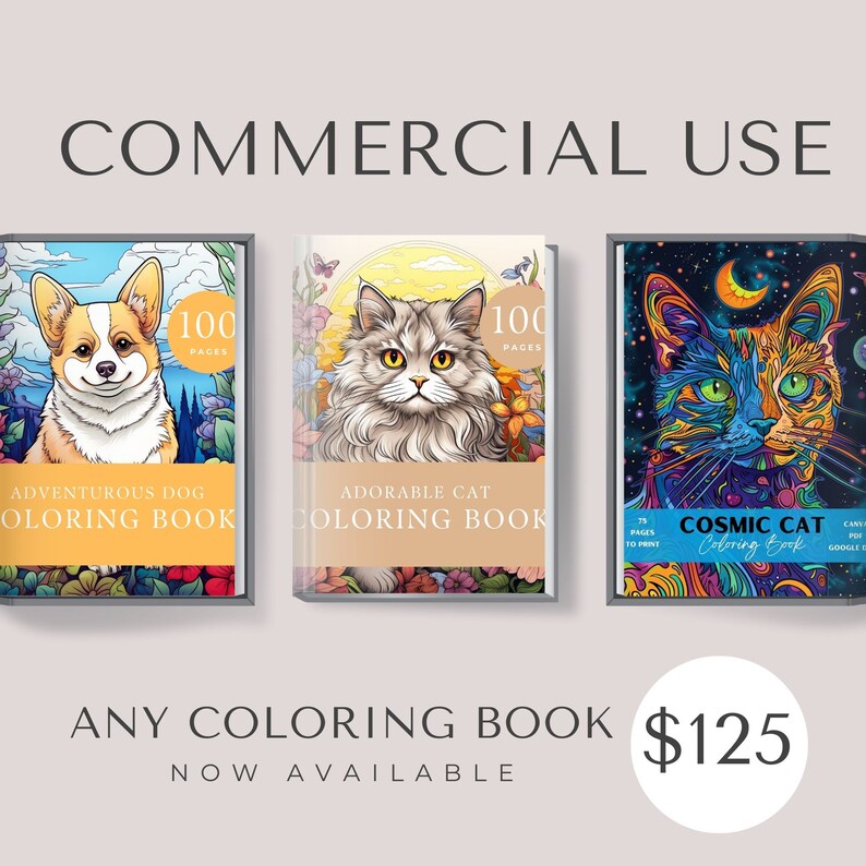 Digital Download Commercial Use Coloring Books Instant Download ...