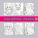 Cat Coloring Book Printable Pdf File Adorable Cats Coloring Pages for ...