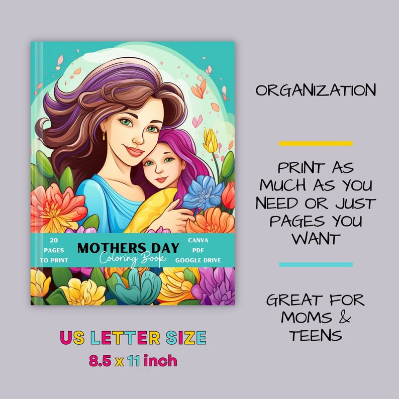Mother's Day Coloring Pages Mother's Day Coloring Book for Kids Mother ...