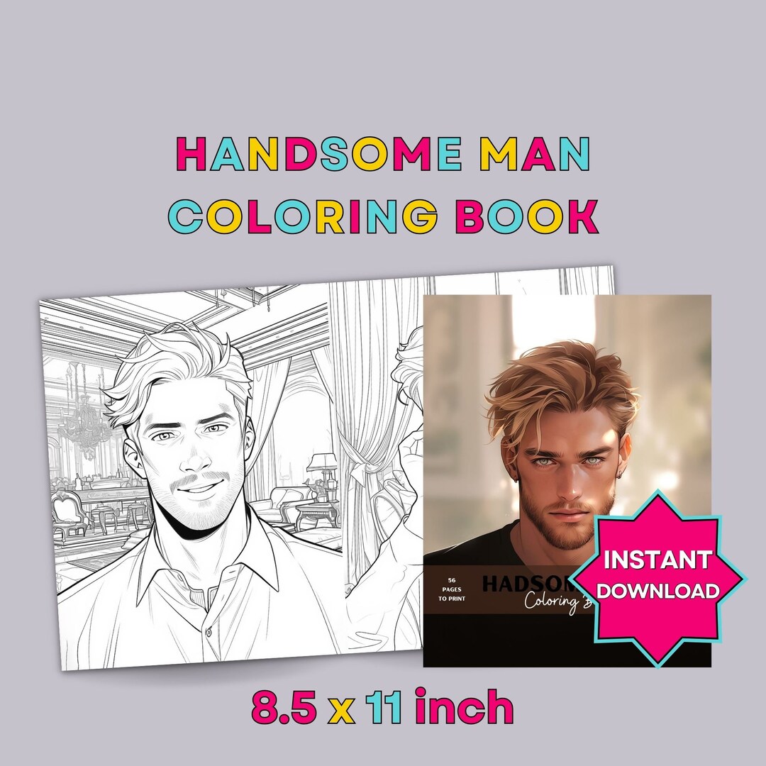 Handsome Men Sexy Man Coloring Handsome Men Coloring Pages for Adults ...
