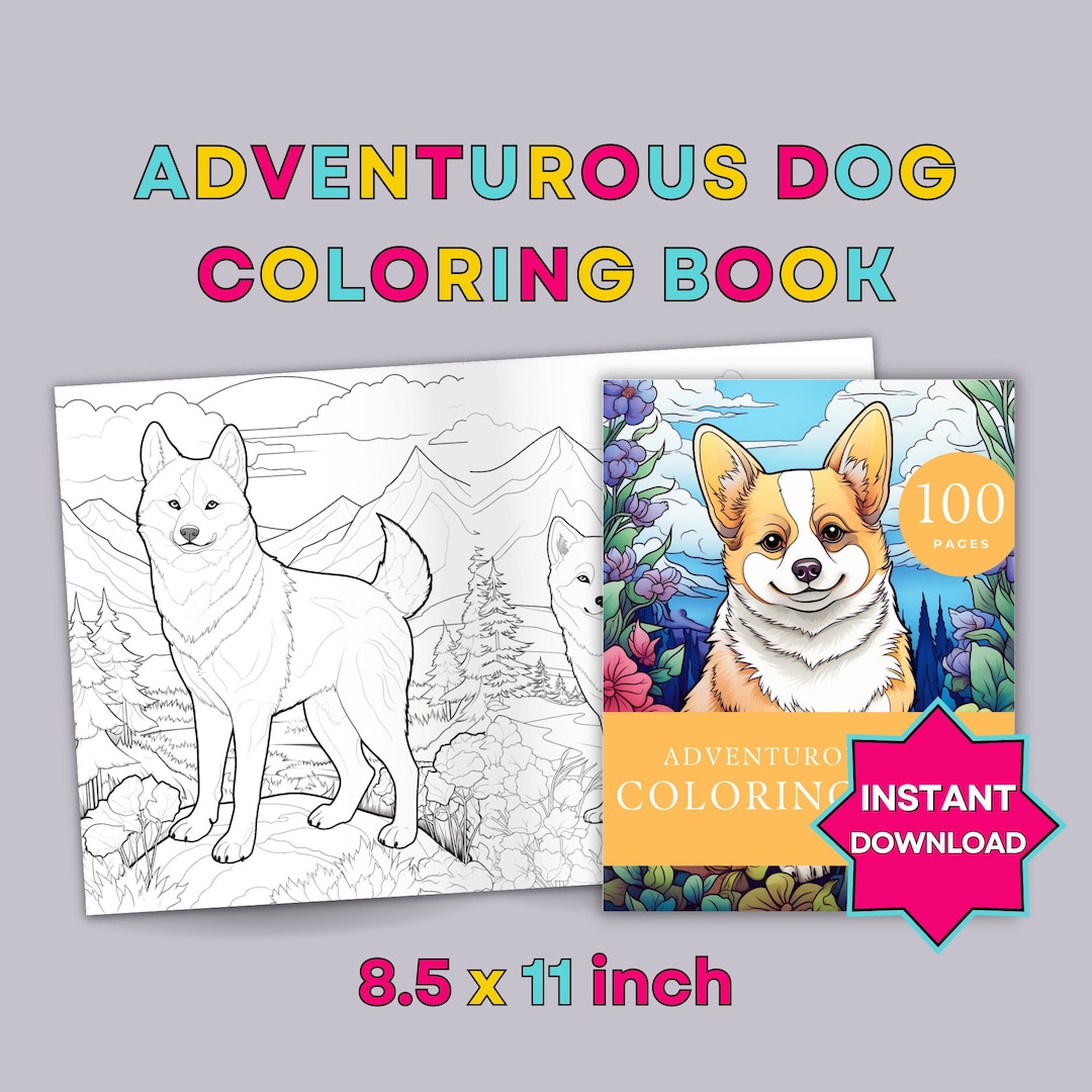 Puppy Coloring Pages Dog Colouring Book Printable Pdf Kids Coloring ...