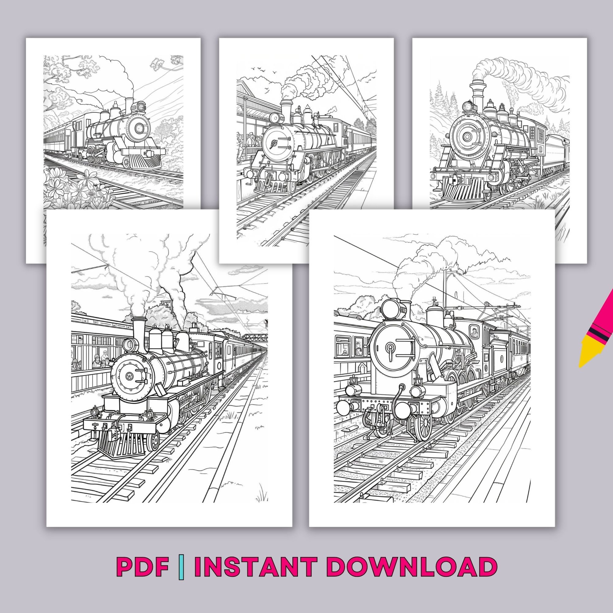 Train Coloring Sheet Train Coloring Page Train Party for Boy Train ...