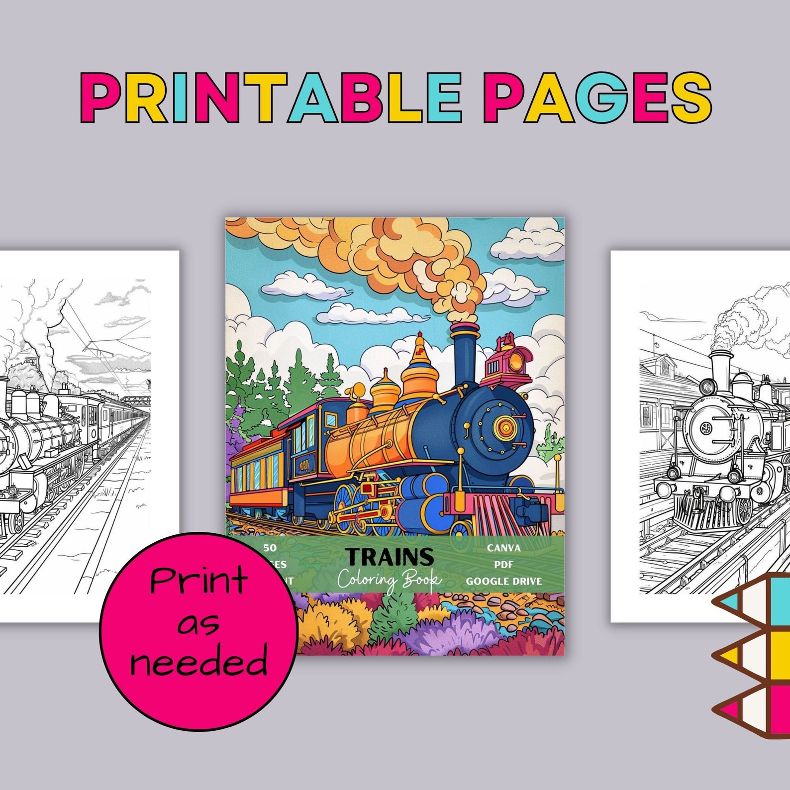 Train Coloring Sheet Train Coloring Page Train Party for Boy Train ...