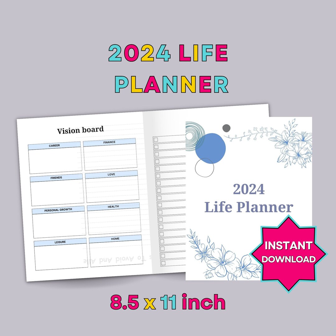 2024 Ultimate Life Planner Canva Planner Template Ultimate Planner ...