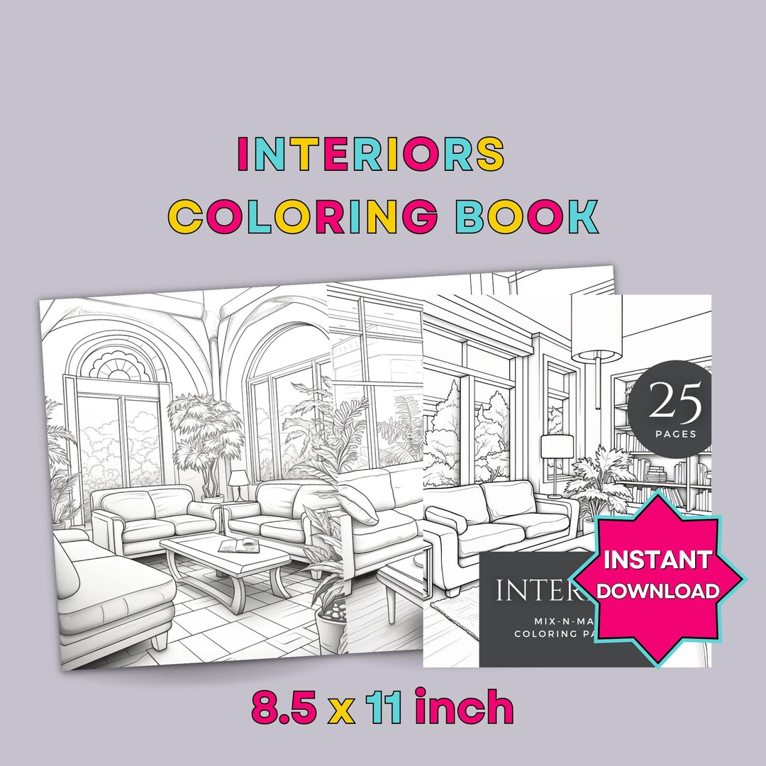 Interior Coloring Pages Interior Coloring Pages Book Fantasy Coloring ...