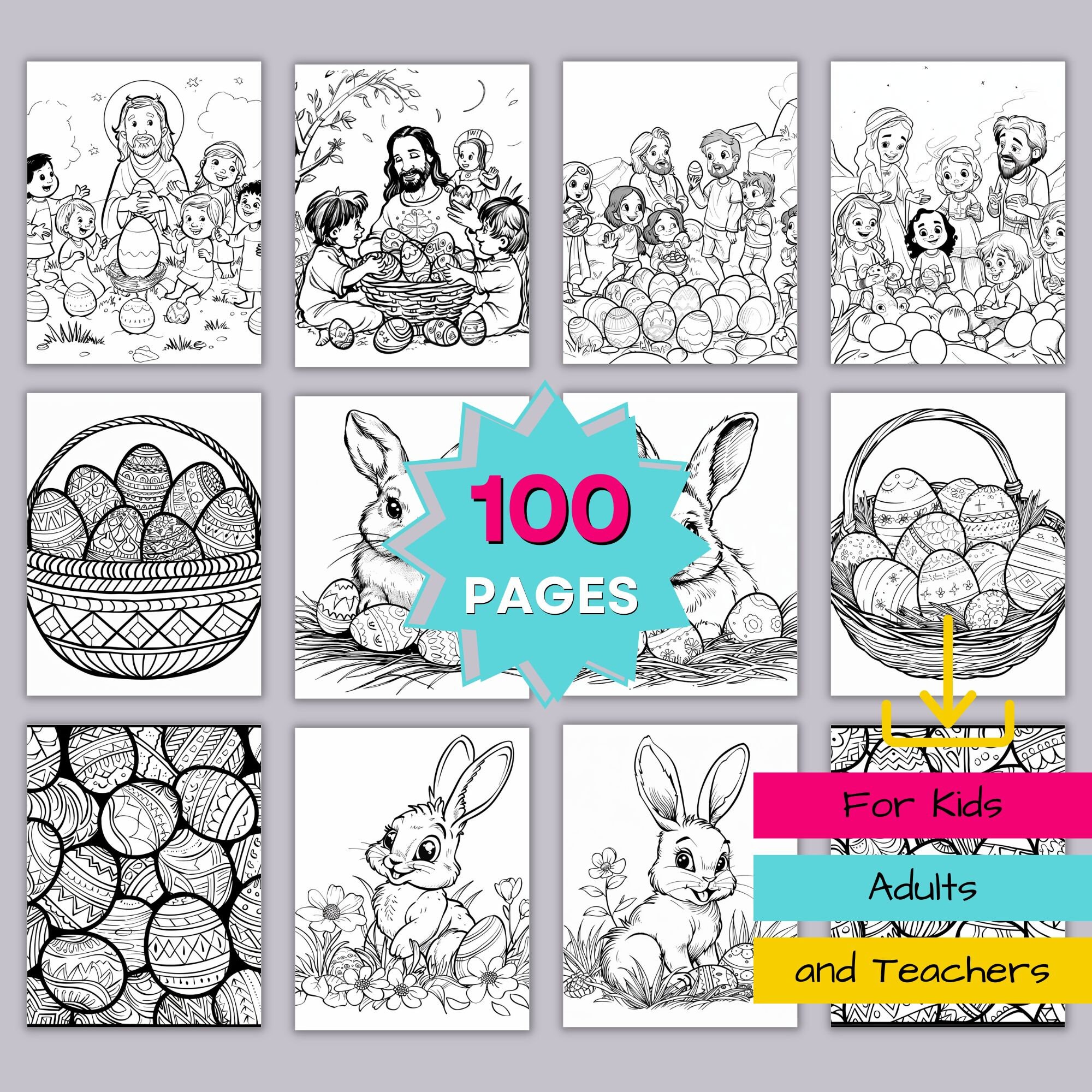 Easter Coloring Pages Coloring Book Instant Download Easter Activities ...