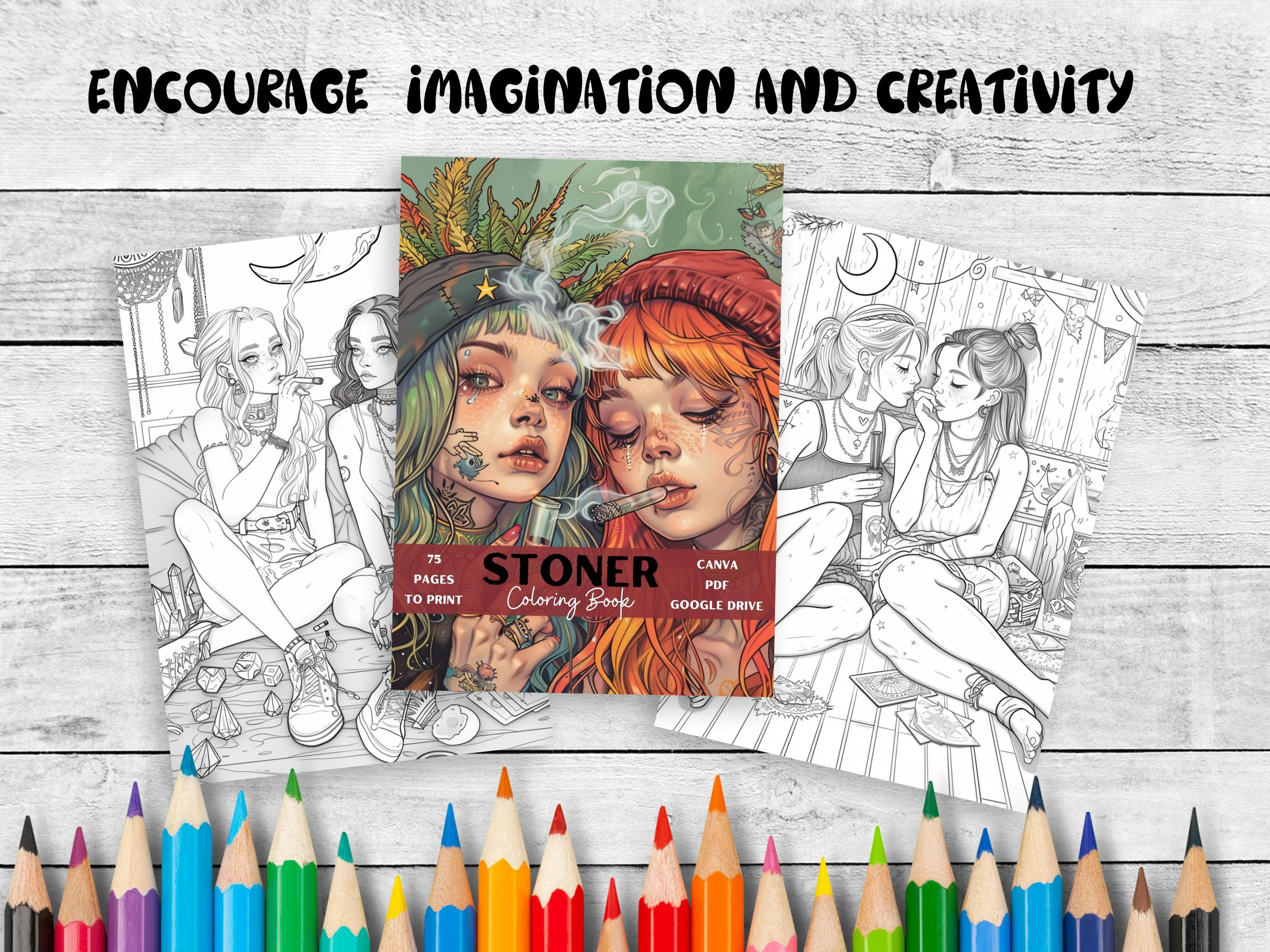 Adult Coloring Book 420 Coloring Book Stoner Gift Weed Stuff Weed ...