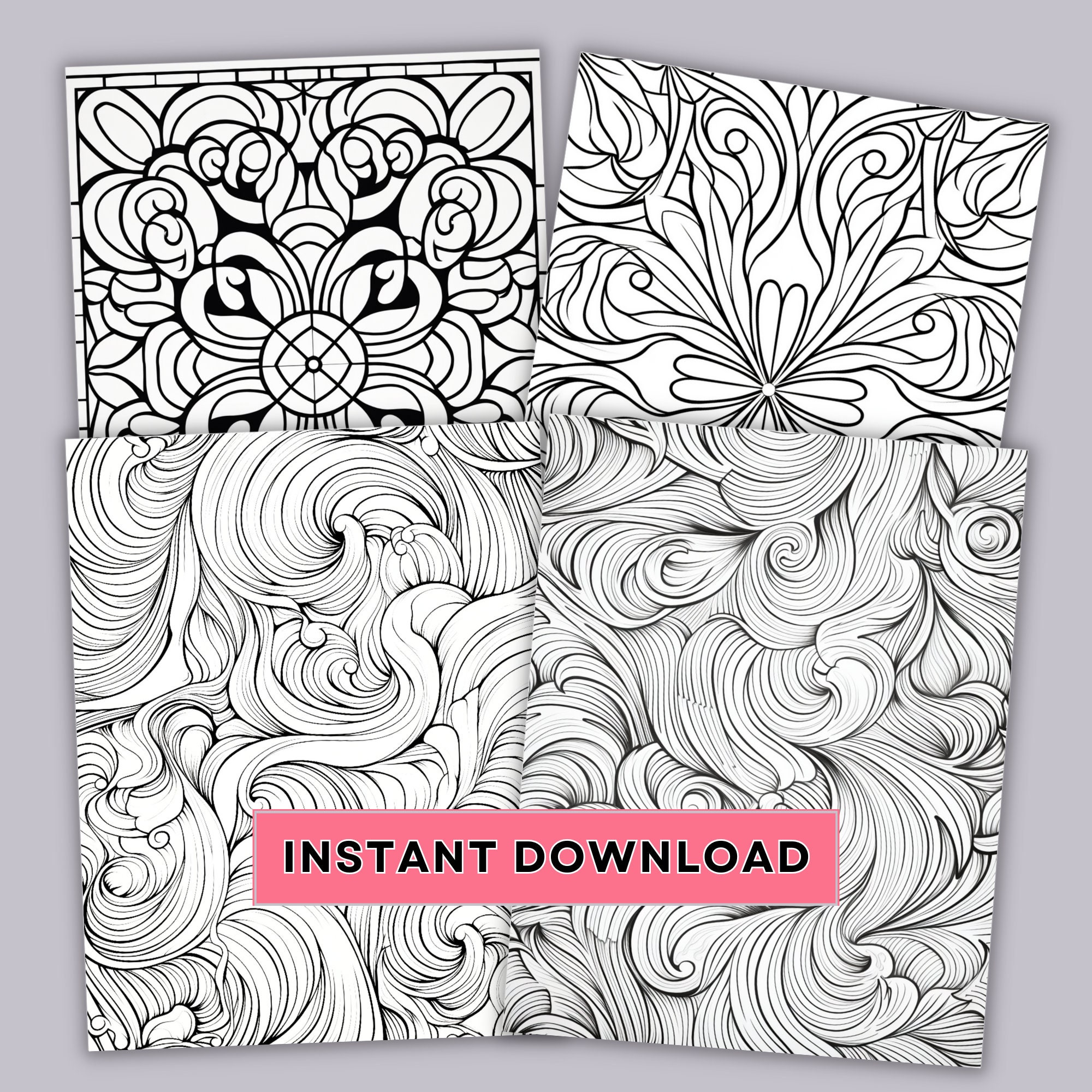 Stress Relieving Coloring Adult Coloring Page Adult Colouring Page ...
