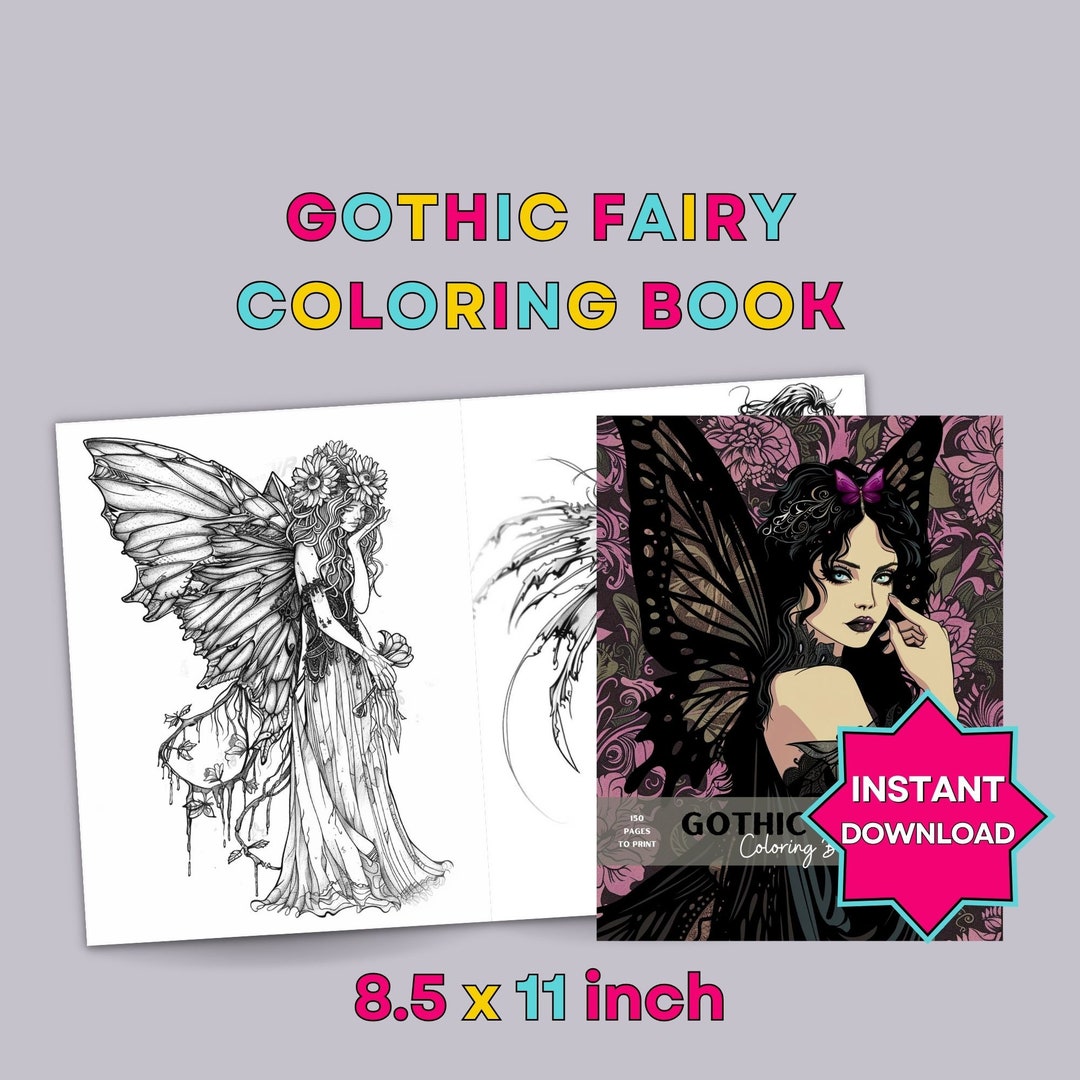 Gothic Fairy Coloring gothic Fairy Autumn Fall Fairy Gothic Adult ...