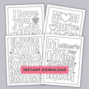 Mother's Day Coloring Pages Mother's Day Coloring Book for Kids Mother ...