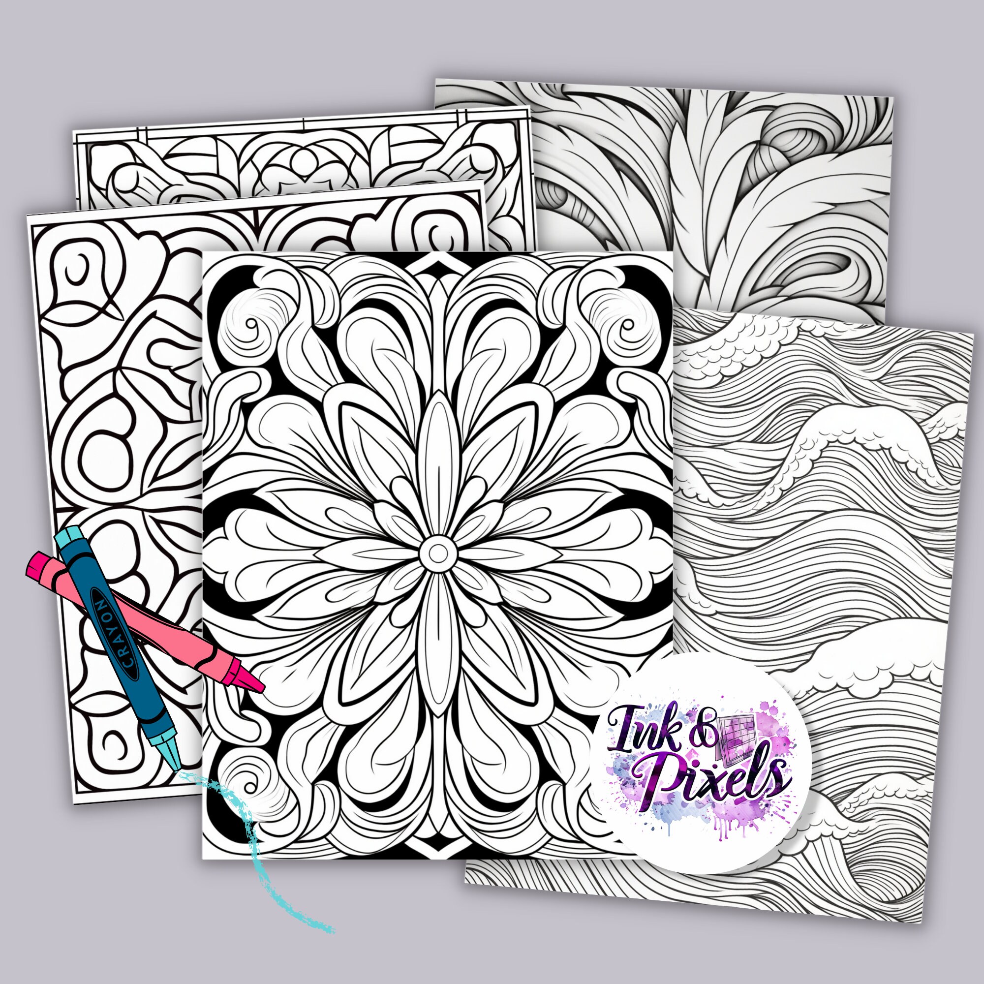 Stress Relieving Coloring Adult Coloring Page Adult Colouring Page ...