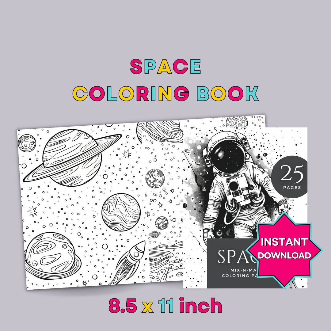 Space Coloring Pages Space Activity Sheets Space Pdf Coloring for Kids ...