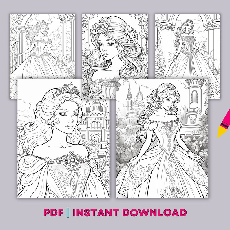 Printable Fairytale Princess Castle Coloring Pages Coloring Book ...
