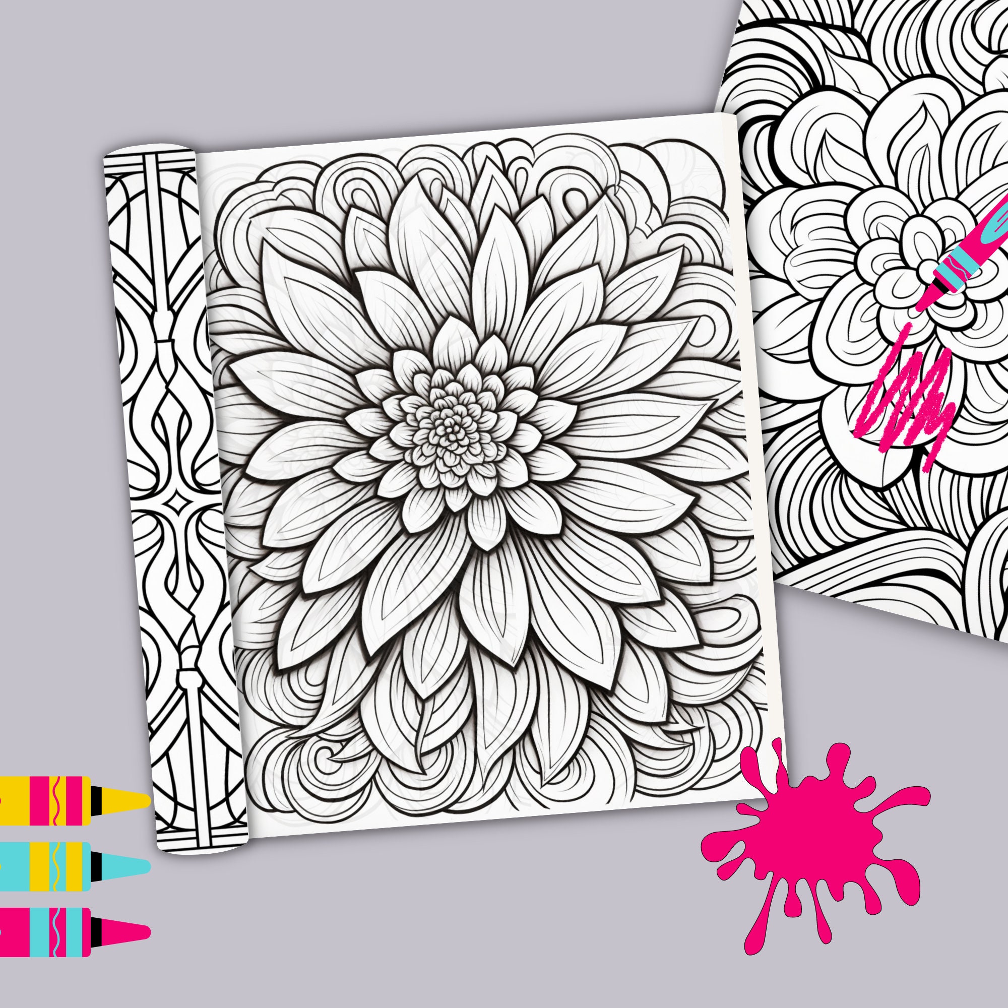 Stress Relieving Coloring Adult Coloring Page Adult Colouring Page ...