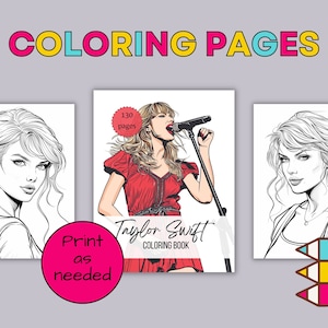 Swifties Coloring Digital Download Taylor Swift Printables Coloring ...