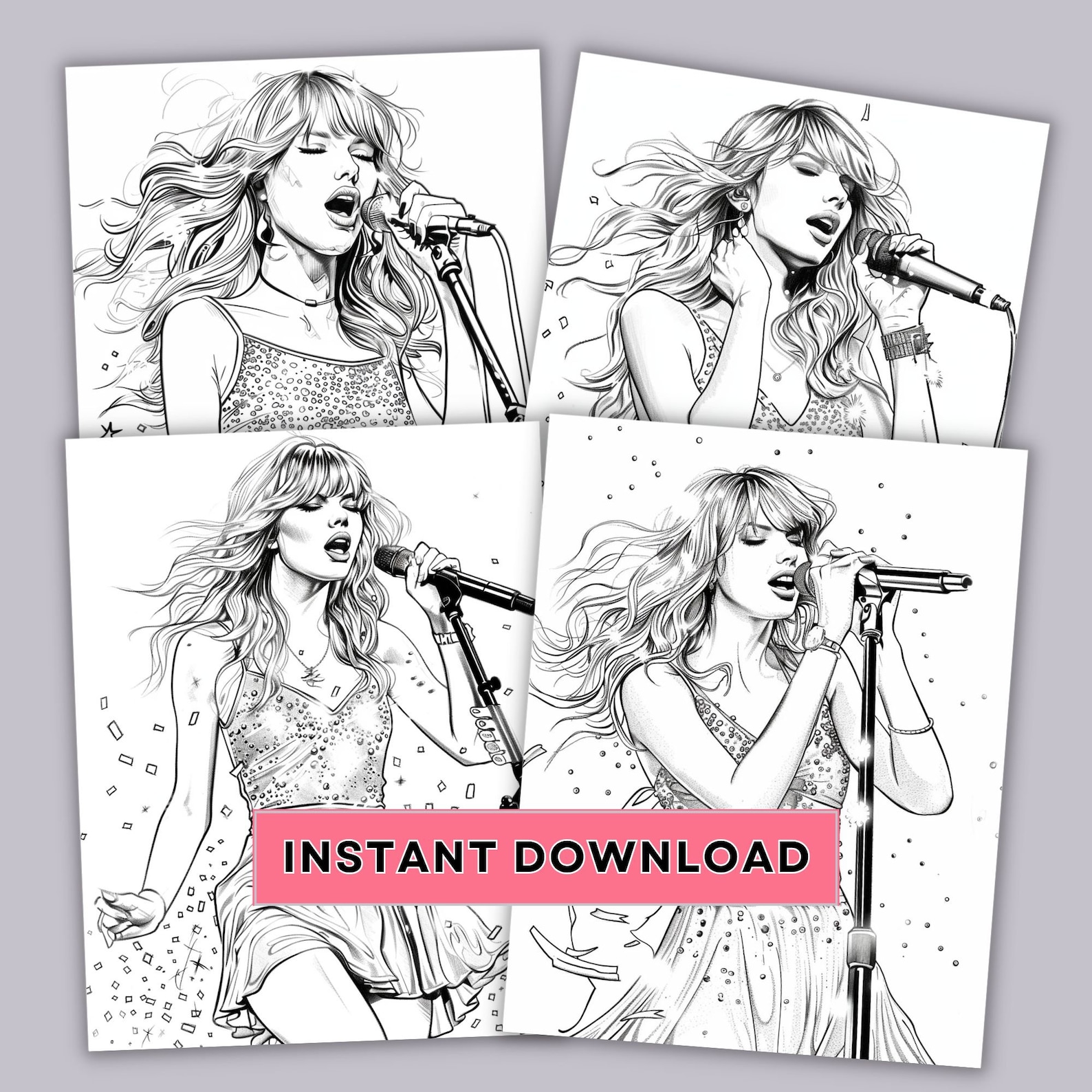 Swifties Coloring Digital Download Taylor Swift Printables Coloring ...