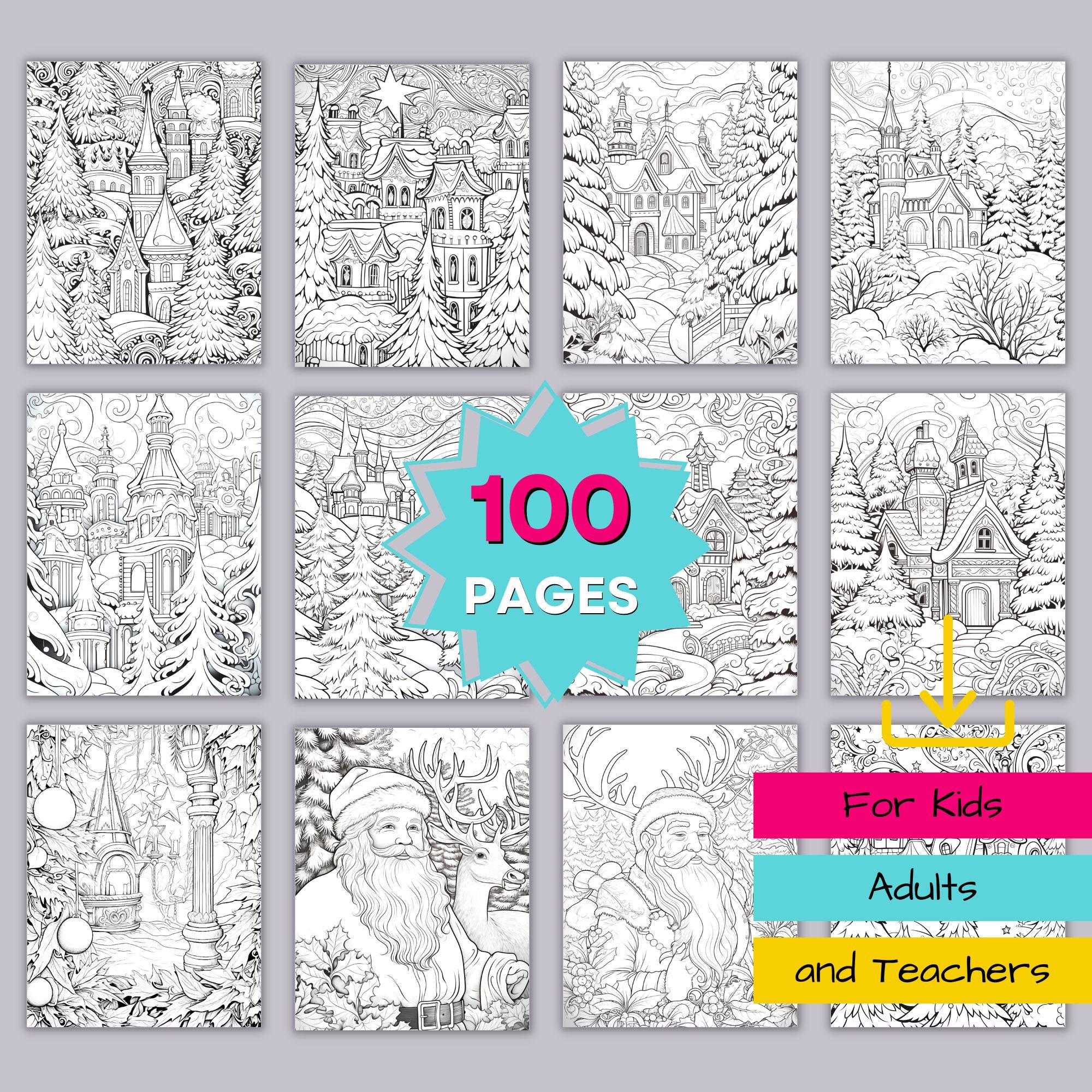 Christmas Coloring Book Holiday Coloring Pages Christmas Coloring Pages ...