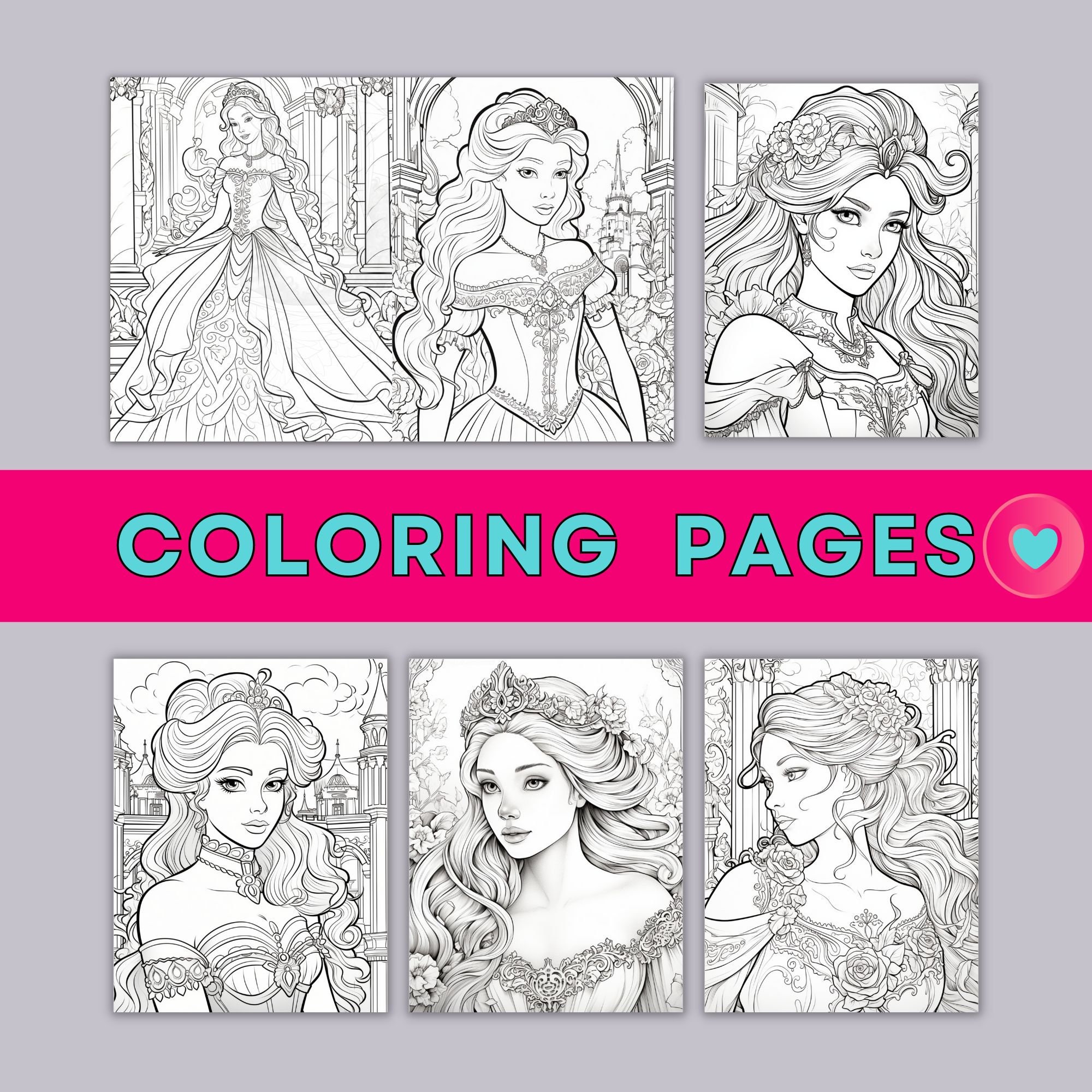 Printable Fairytale Princess Castle Coloring Pages Coloring Book ...