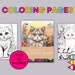 Cat Coloring Book Printable Pdf File Adorable Cats Coloring Pages for ...