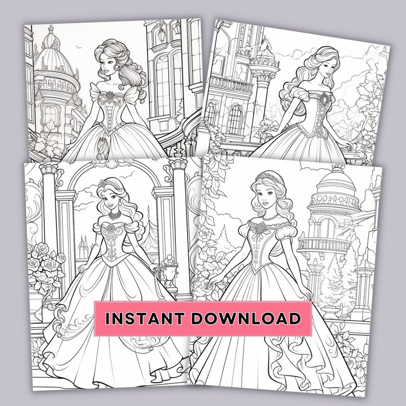 Printable Fairytale Princess Castle Coloring Pages Coloring Book ...