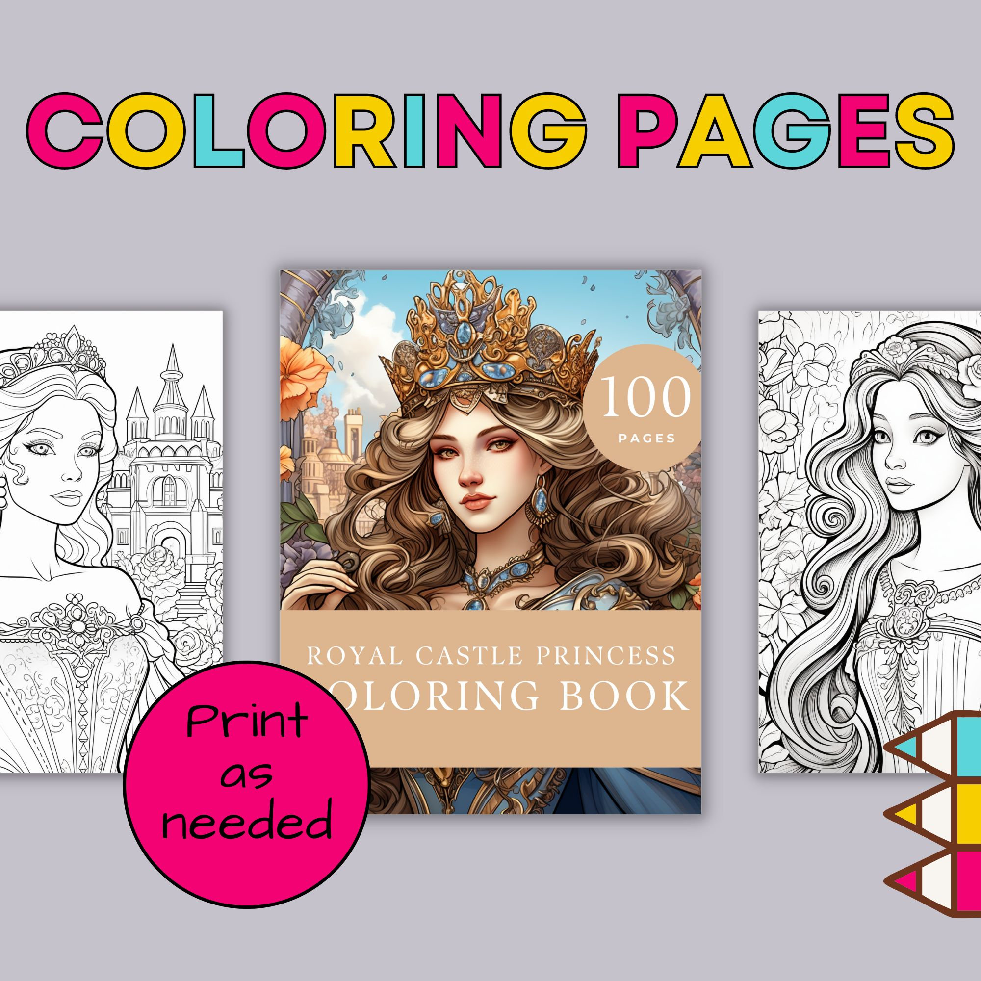 Printable Fairytale Princess Castle Coloring Pages Coloring Book ...
