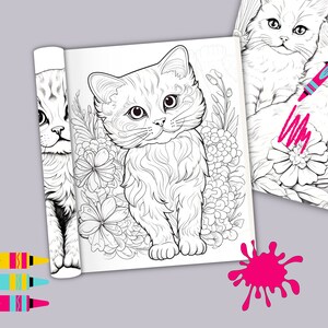 Cat Coloring Book Printable Pdf File Adorable Cats Coloring Pages for ...