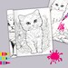 Cat Coloring Book Printable Pdf File Adorable Cats Coloring Pages for ...