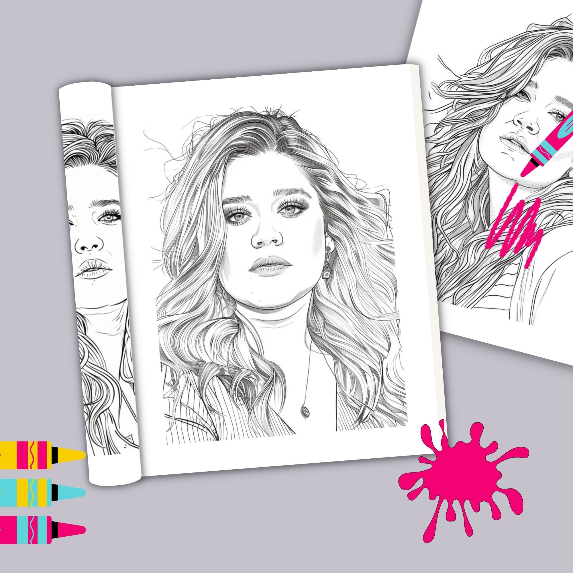 Kelly Clarkson Coloring Book Kelly Clarkson Kelly Clarkson Printable ...