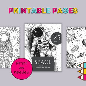 Space Coloring Pages Space Activity Sheets Space Pdf Coloring for Kids ...