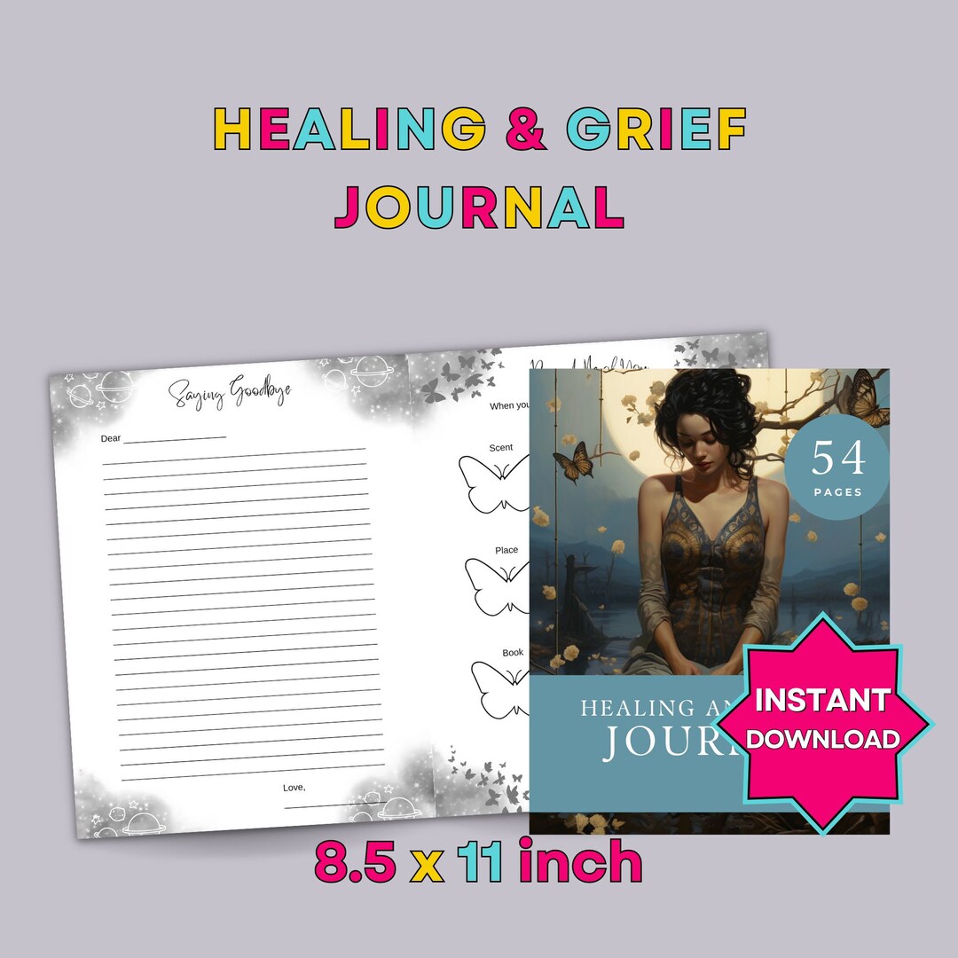 Grief Workbook Loss of A Loved One Grief and Loss Emotional Healing Grief & Loss Therapy Journal ...