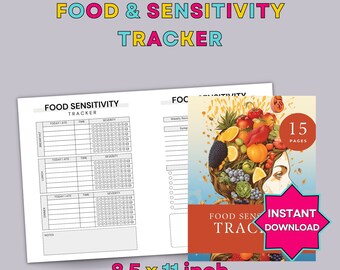 Printable Food & Symptom Tracker Digital Food Sensitivity, Intolerance ...